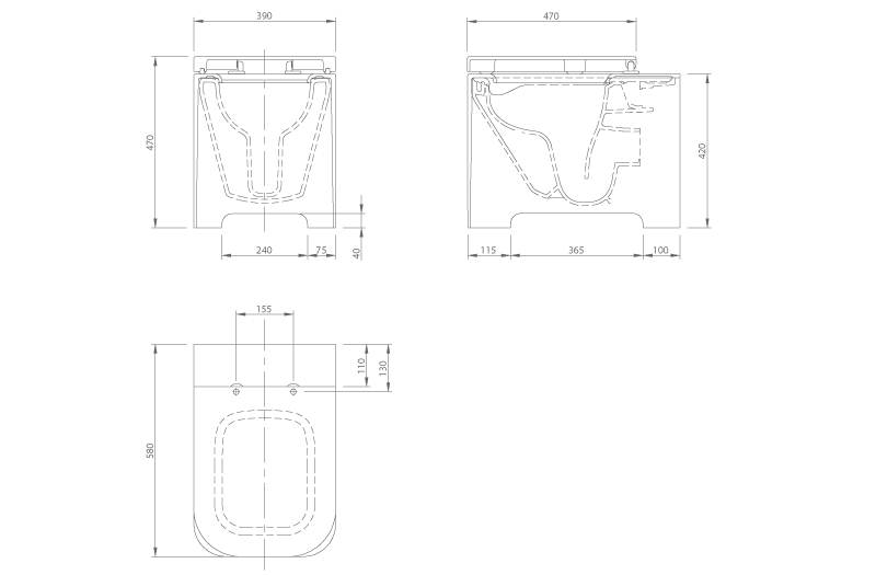 Feel floorstanding rimless WC - KniefCo
